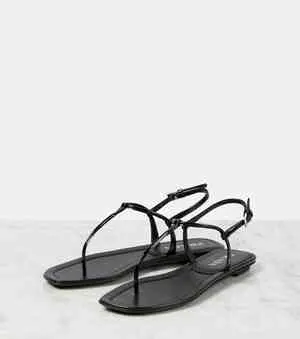 Prada Patent Leather Thong Sandals