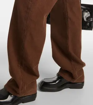 Prada Cotton Corduroy Wide-leg Pants - Beige