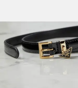Prada Logo Leather Belt