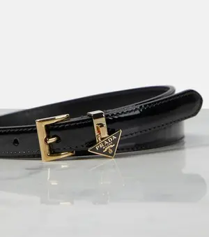 Prada Logo Leather Belt