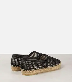 Prada Logo Crochet Espadrilles