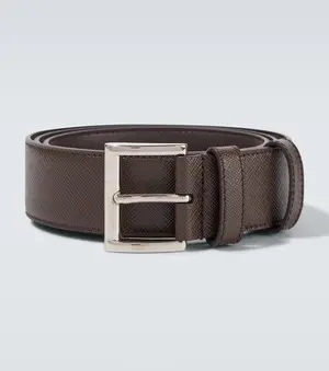 Prada Saffiano Leather Belt - Brown