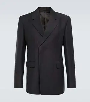 Prada Double-breasted Mohair And Wool Blazer
