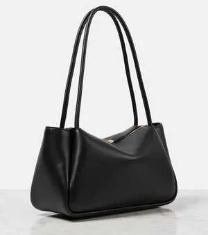 Prada Medium Leather Shoulder Bag - Black
