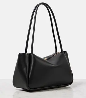 Prada Medium Leather Shoulder Bag - Black