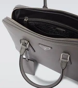 Prada Saffiano Leather Briefcase - Grey