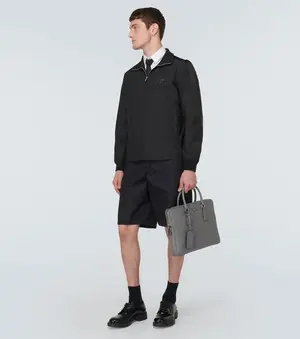 Prada Saffiano Leather Briefcase - Grey