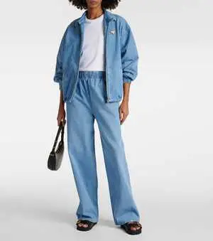 Prada Logo Wide-leg Jeans