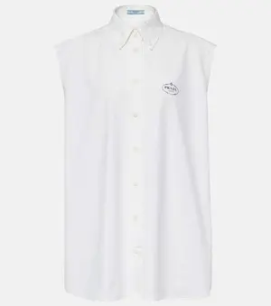 Prada Logo Cotton Shirt