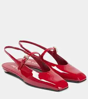 Prada Glossed Flats For Women