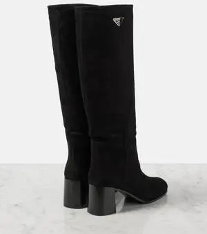 Prada Logo Knee-high Boots