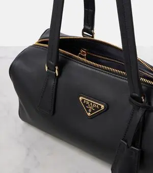 Prada Medium Leather Shoulder Bag - Black
