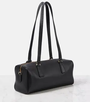 Prada Medium Leather Shoulder Bag - Black