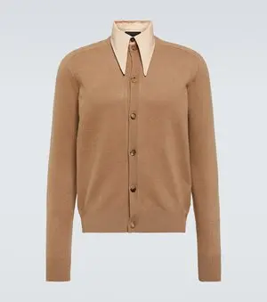 Prada Layered Cashmere Cardigan
