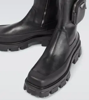 Prada Leather Ankle Boots