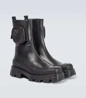 Prada Leather Ankle Boots
