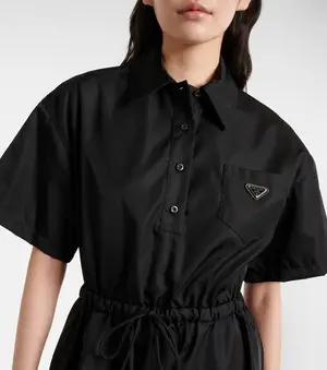 Prada Re-nylon Midi Shirt Dress