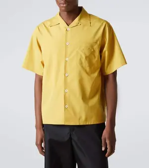 Prada Cotton Poplin Bowling Shirt - Yellow
