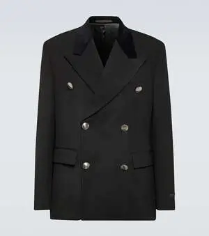 Prada Double-breasted Virgin Wool Suit Jacket