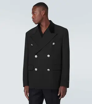 Prada Double-breasted Virgin Wool Suit Jacket
