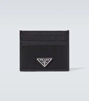 Prada Re-nylon Leather-trimmed Card Holder - Black