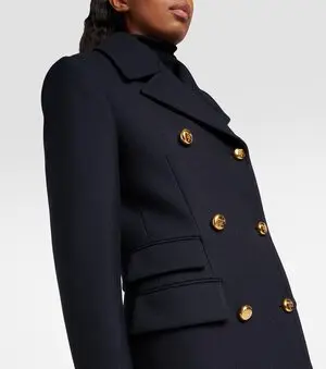 Prada Double-breasted Wool Coat - Blue