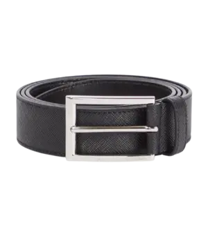 Prada Saffiano Leather Belt - Black
