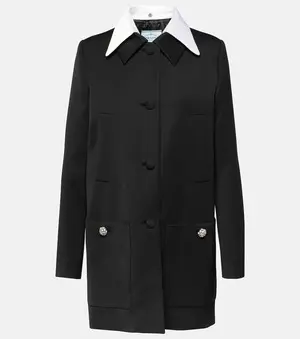 Prada Button Detailed Coats For Women