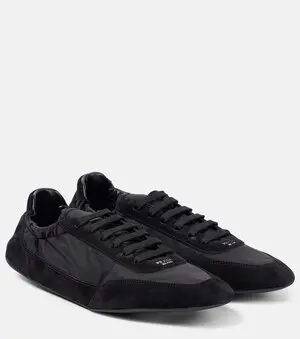 Prada Re-nylon Suede-trimmed Sneakers - Onyx