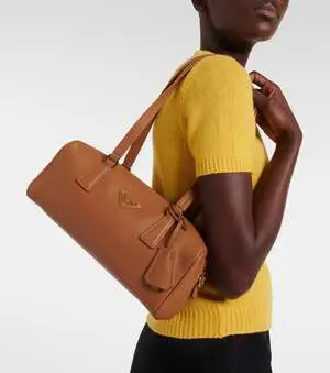 Prada Leather Shoulder Bag - Brown