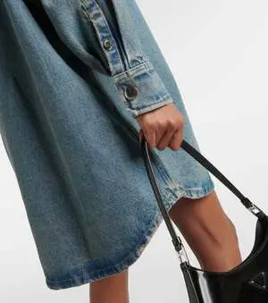 Prada Oversized Denim Shirt Dress - Blue