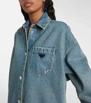 Prada Oversized Denim Shirt Dress
