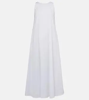 Max Mara Romea Cotton-blend Poplin Maxi Dress