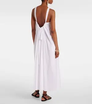 Max Mara Romea Cotton-blend Poplin Maxi Dress