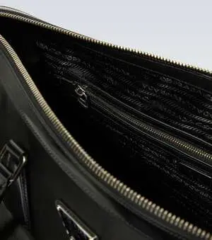 Prada Leather-trimmed Duffle Bag