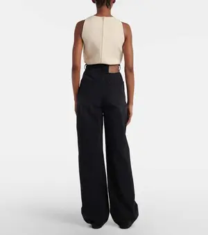 Prada High-rise Wide-leg Jeans