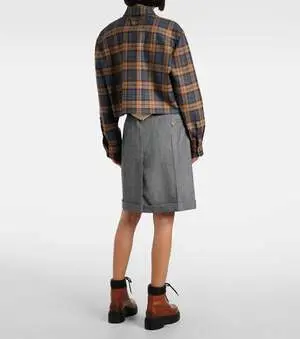 Prada Gingham Wool Shirt