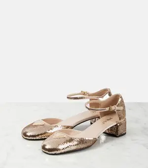 Prada Sequined Mary Jane Pumps