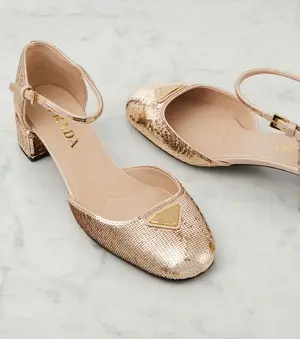 Prada Sequined Mary Jane Pumps