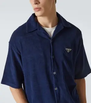 Prada Cotton Terry Bowling Shirt