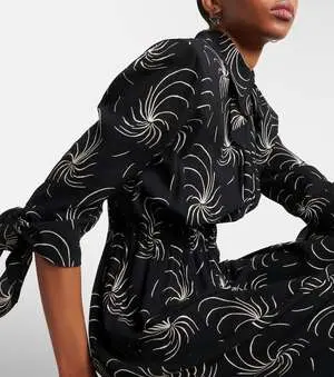 Prada Printed Ruched Shirt Dress