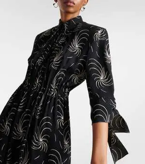 Prada Printed Ruched Shirt Dress