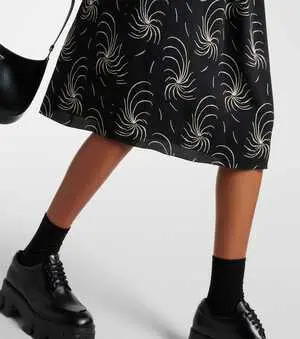 Prada Printed Ruched Shirt Dress