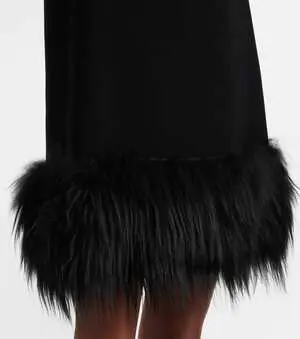 Prada Feather-trimmed Minidress