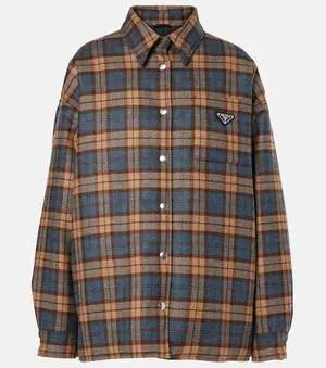 Prada Plaid Wool Overshirt