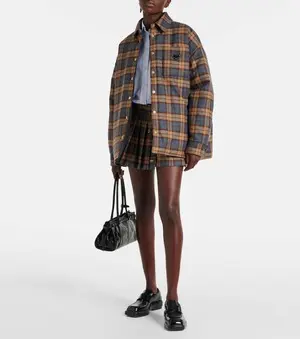 Prada Plaid Wool Overshirt