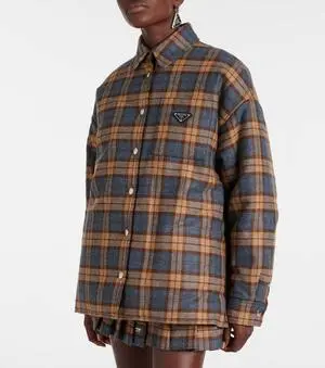 Prada Plaid Wool Overshirt
