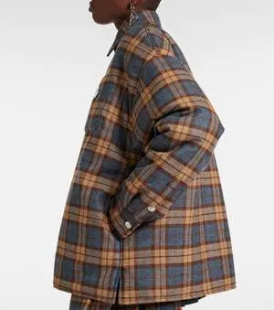 Prada Plaid Wool Overshirt