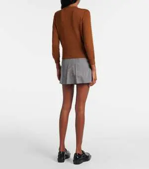 Prada Argyle Cropped Wool Sweater