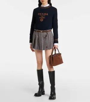 Prada Small Suede Tote Bag
